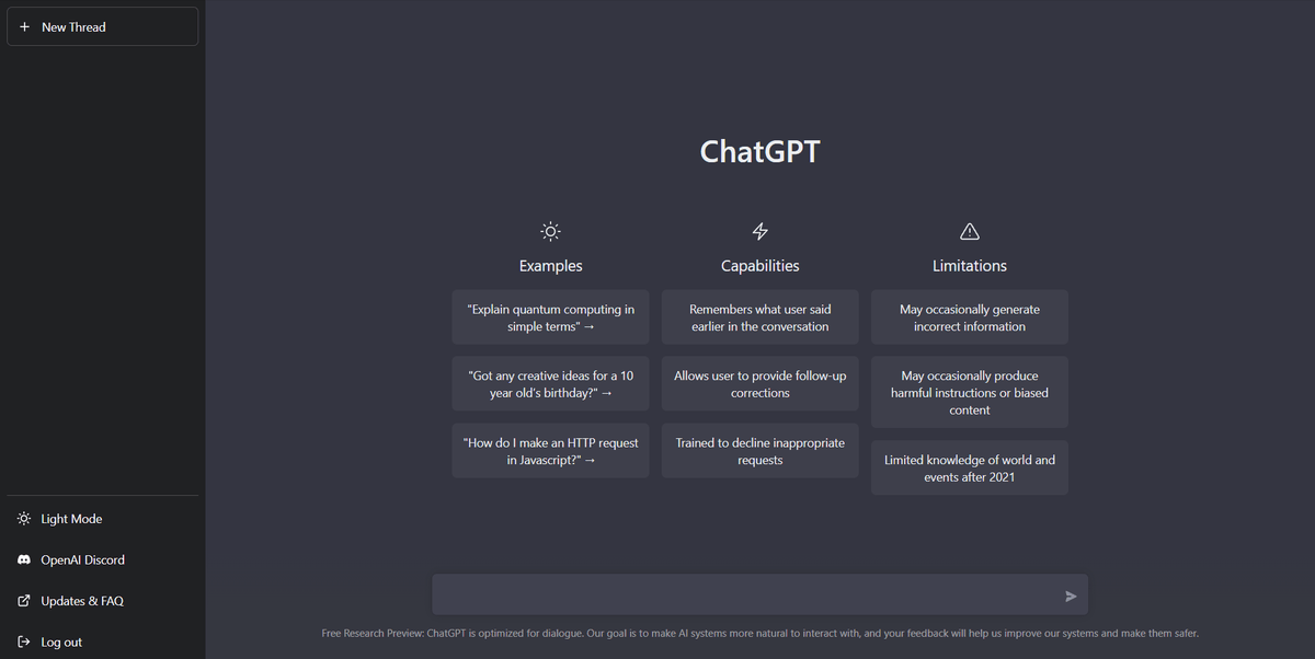 ChatGPT | How to use OpenAI’s ChatGPT - BioChemiThon